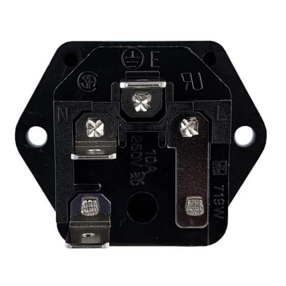 719W-00/04 - C14 AC Power Inlet with Fuseholder - Qualtek Electronics