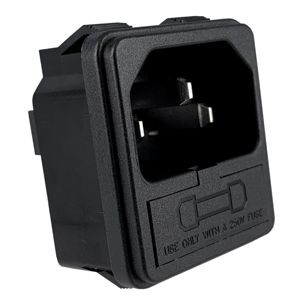 723W-X2/02 - IEC 60320 C14 AC Power Inlet with Fuseholder
