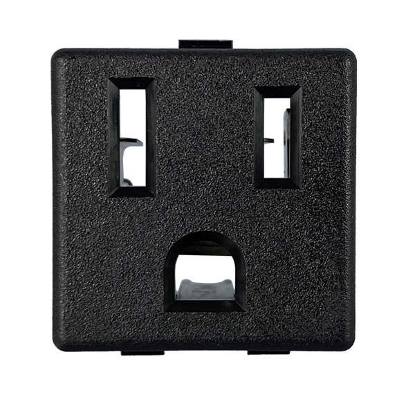 739W-X2/04 - NEMA 5-15R Snap-in AC Power Outlet with IDC Terminals