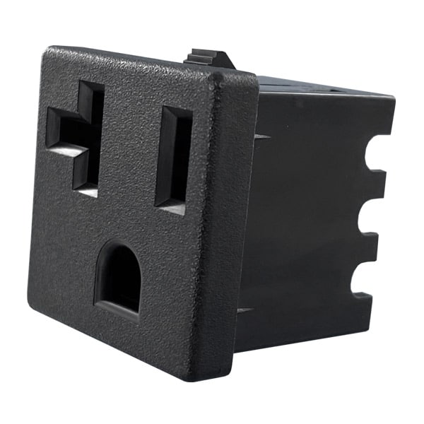 739W-X2/50 - NEMA 5-20R Snap-in AC Power Outlet with IDC Terminals
