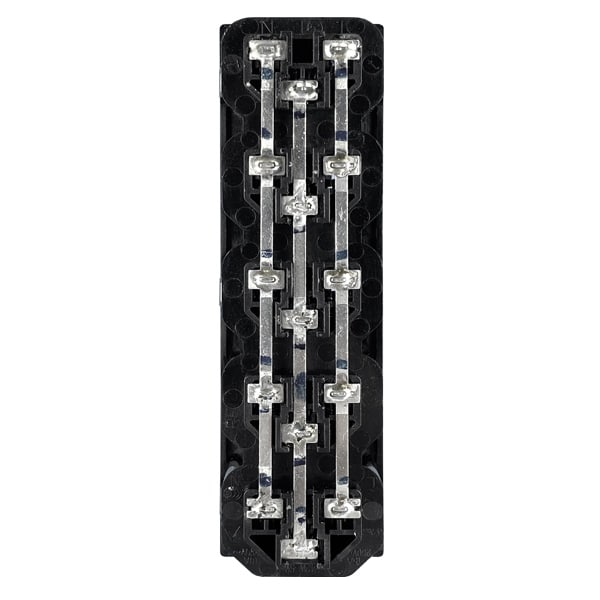 742W-15/28 - C13 Five Position Snap-in Outlet with Solder Terminals