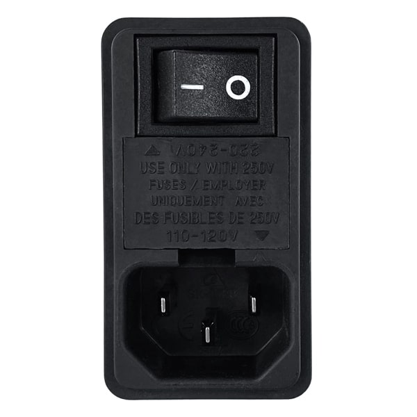 882-06/011 - Dual Fused Snap-in IEC 60320 C14 Inlet Filter DPST Switch