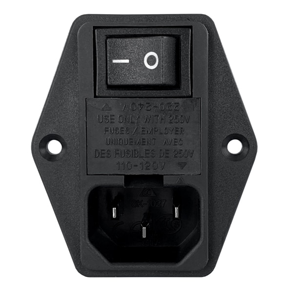 883-03/001 - Dual Fused Screw Mount IEC 60320 C14 Inlet Filter