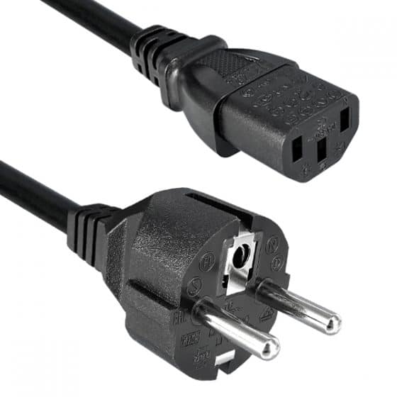 364018-01 - Continental Europe Power Cord - CEE 7/7 to IEC 60320 C13