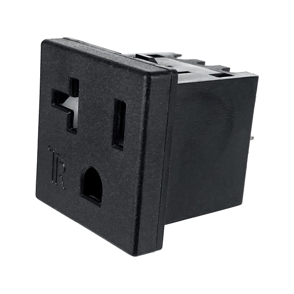 739W-X2/55 - NEMA 5-20R Tamper Resistant Snap-in AC Power Outlet